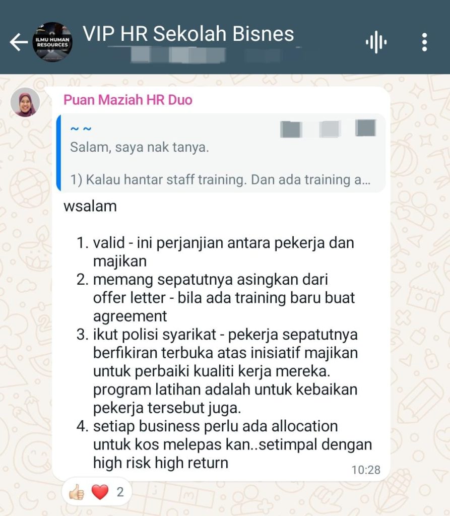 Pakej VIP HR - Sekolah Bisnes